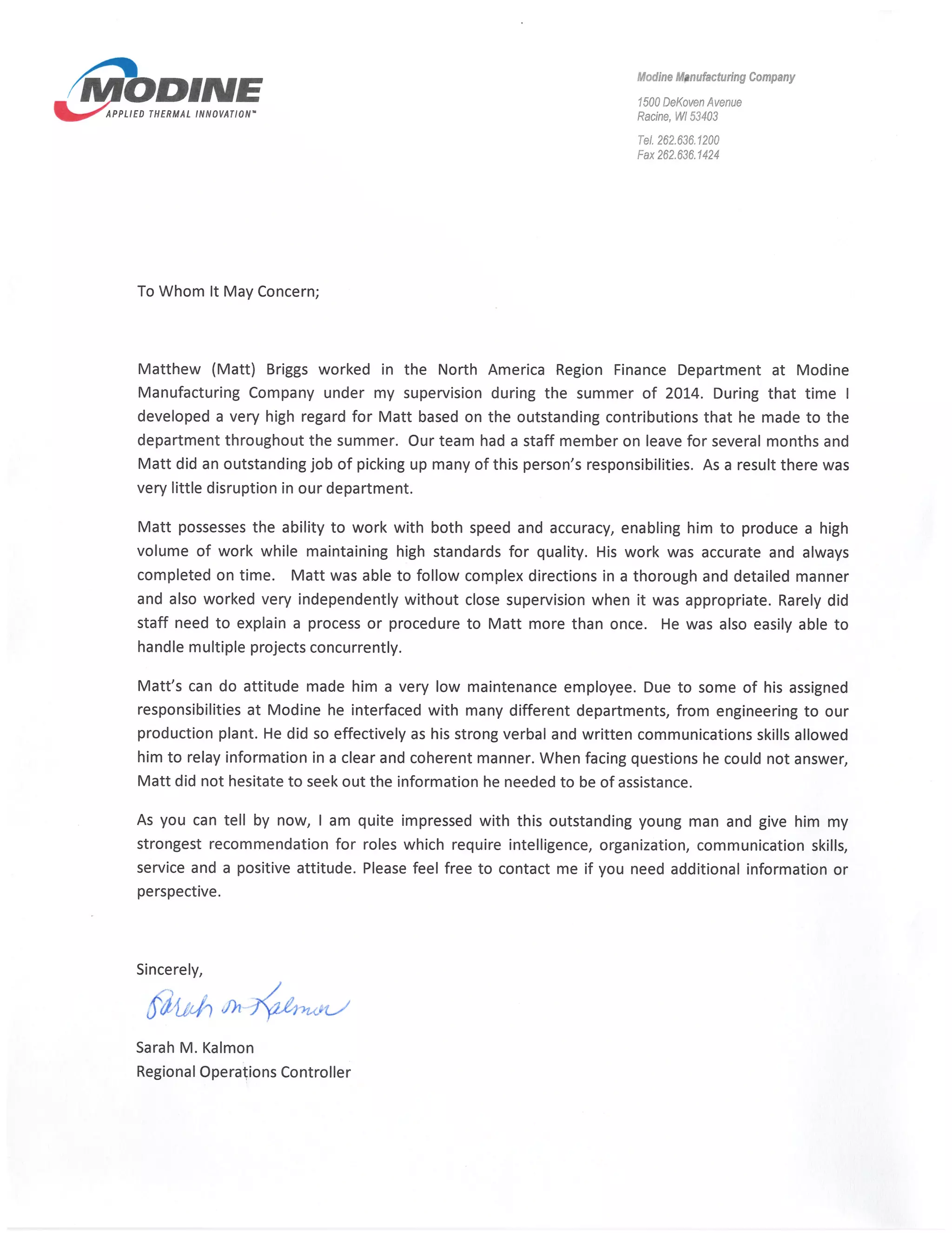 Recommendation letter | PDF