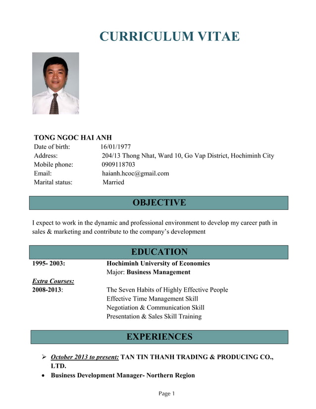 CV-TONG NGOC HAI ANH-En new | PDF