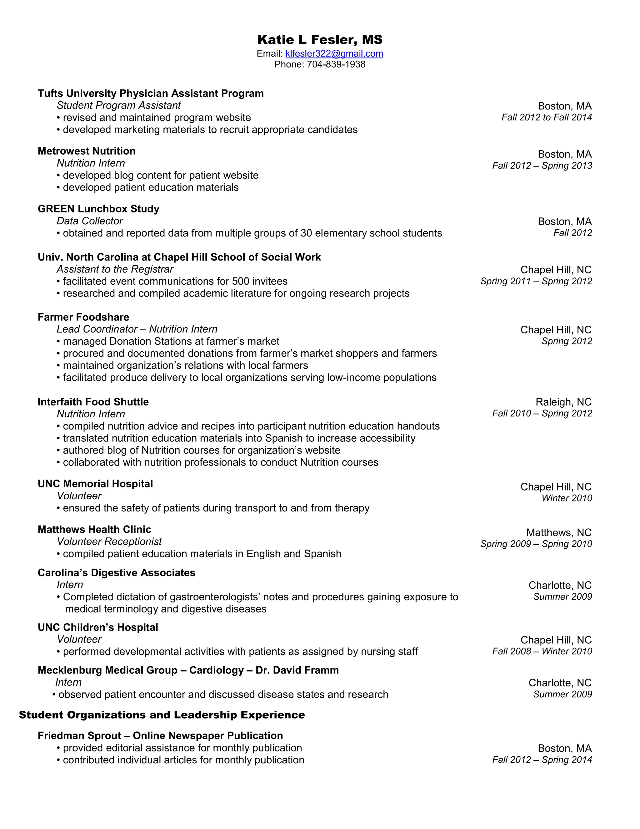 Katie L Fesler, MS_resume | PDF