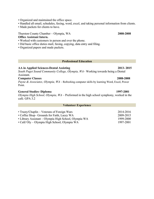 Sharon's Resume 2016 | PDF