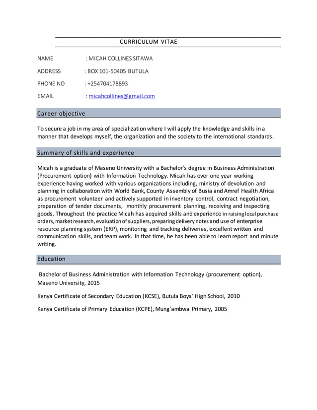 Curriculum Vitae | DOCX | Logistics | Business