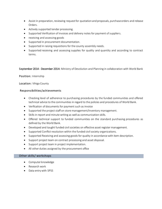 Curriculum Vitae | DOCX | Logistics | Business