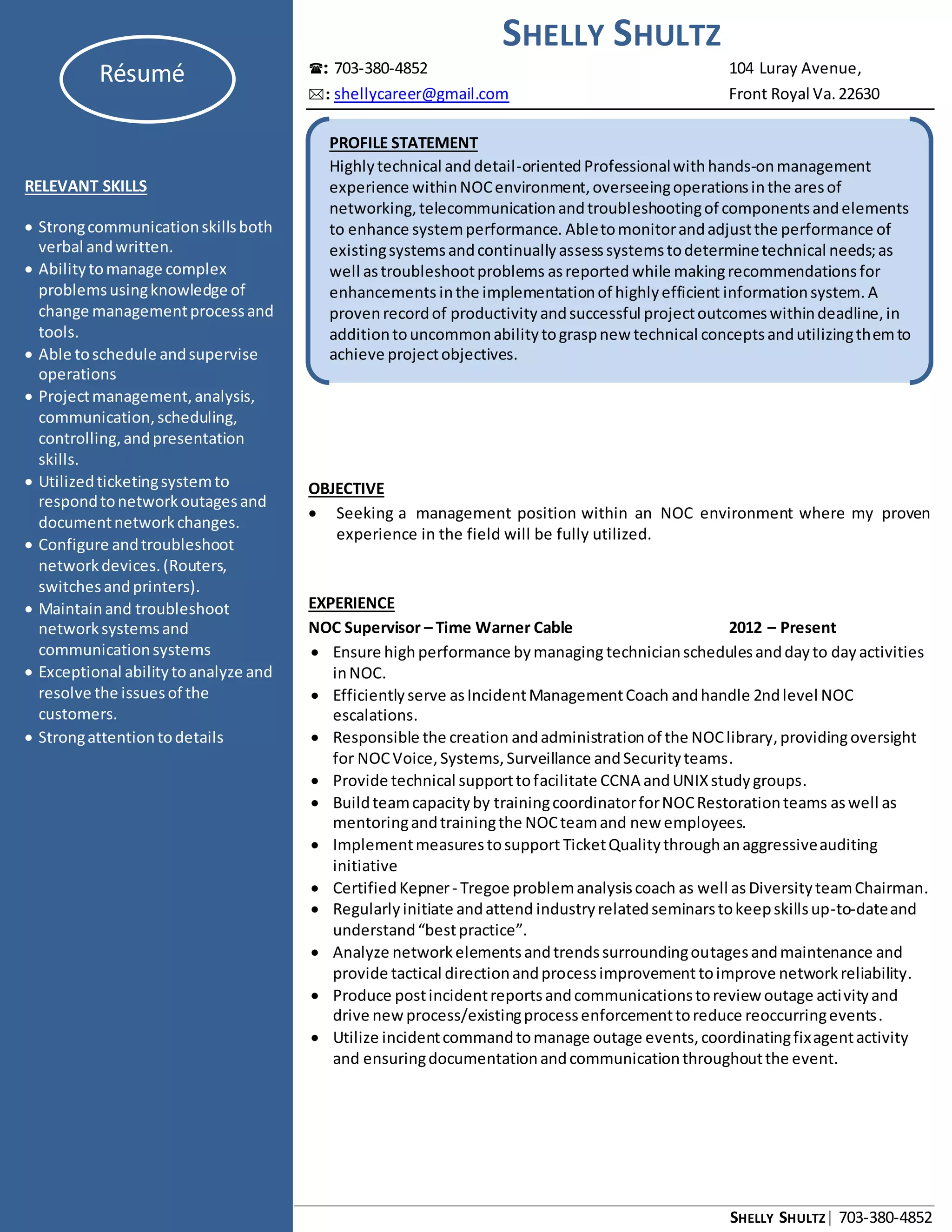 Shelly resume | DOCX