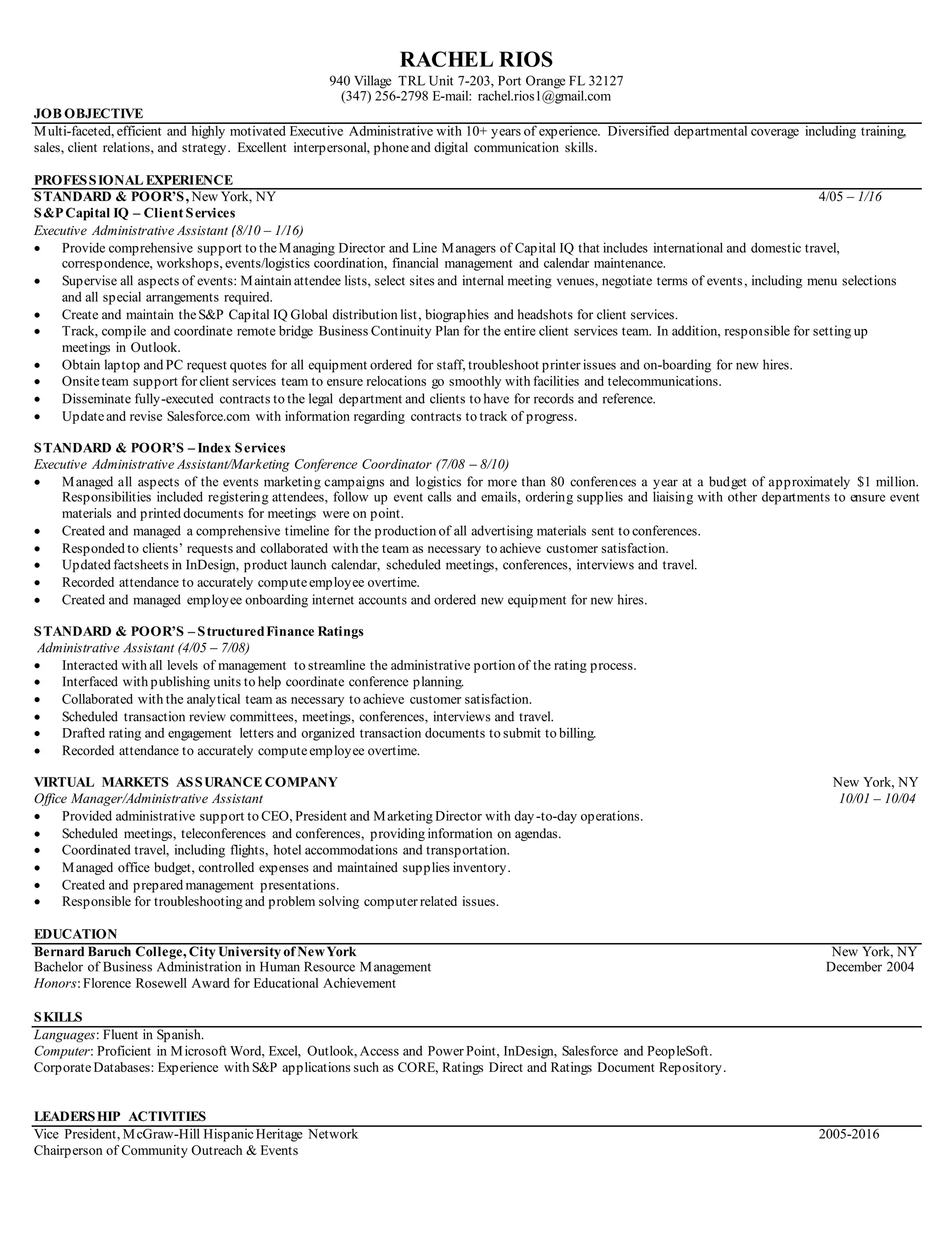 Rachel Rios Resume _2016 | PDF