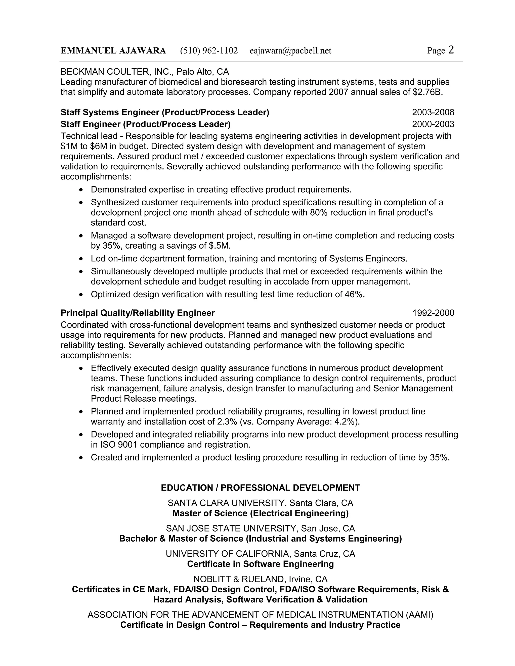 EC Ajawara_Resume_2015MS | PDF