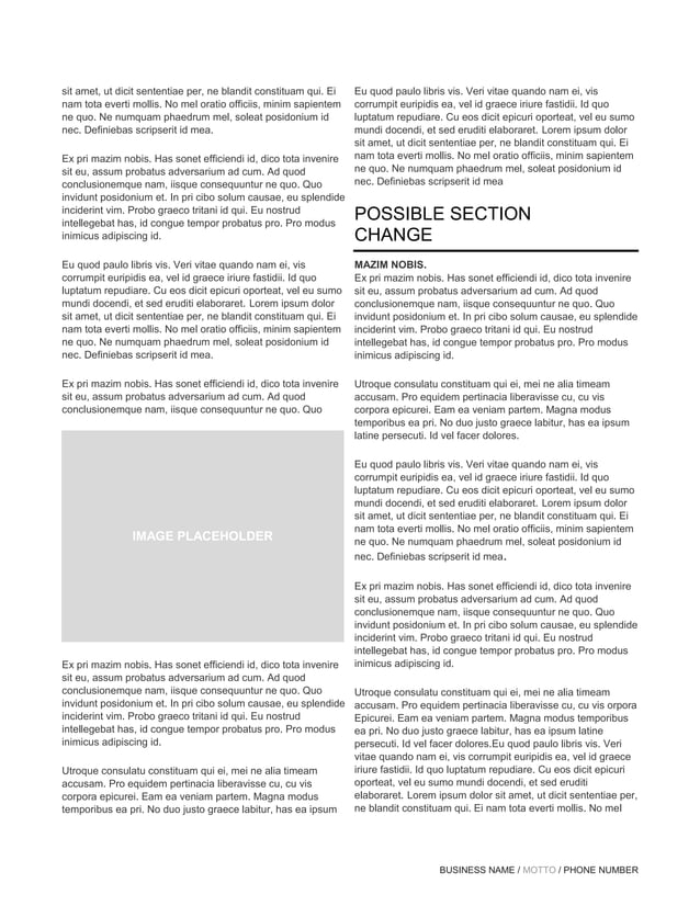 Newsletter template | PDF