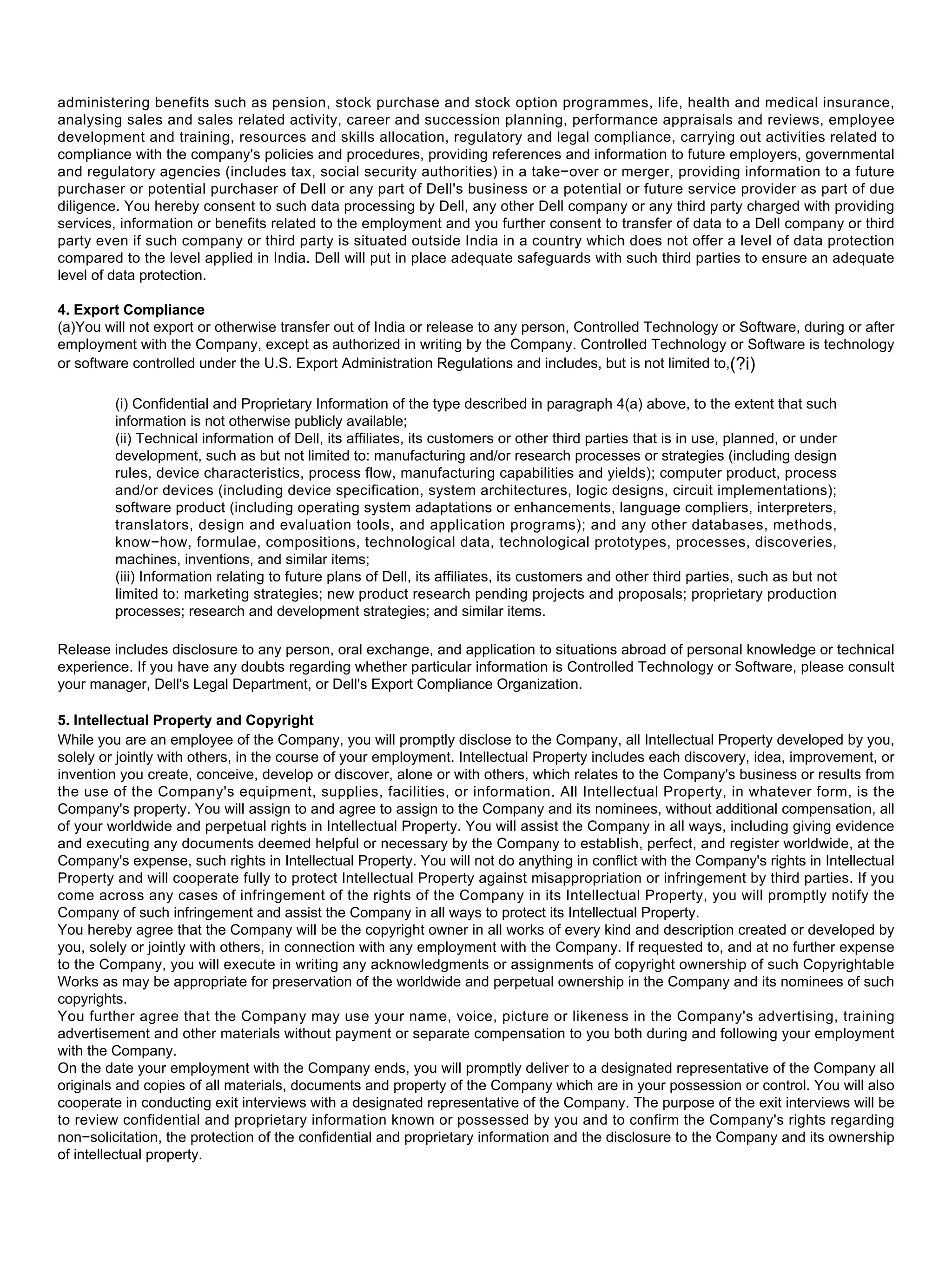 Dell's Offfer letter | PDF