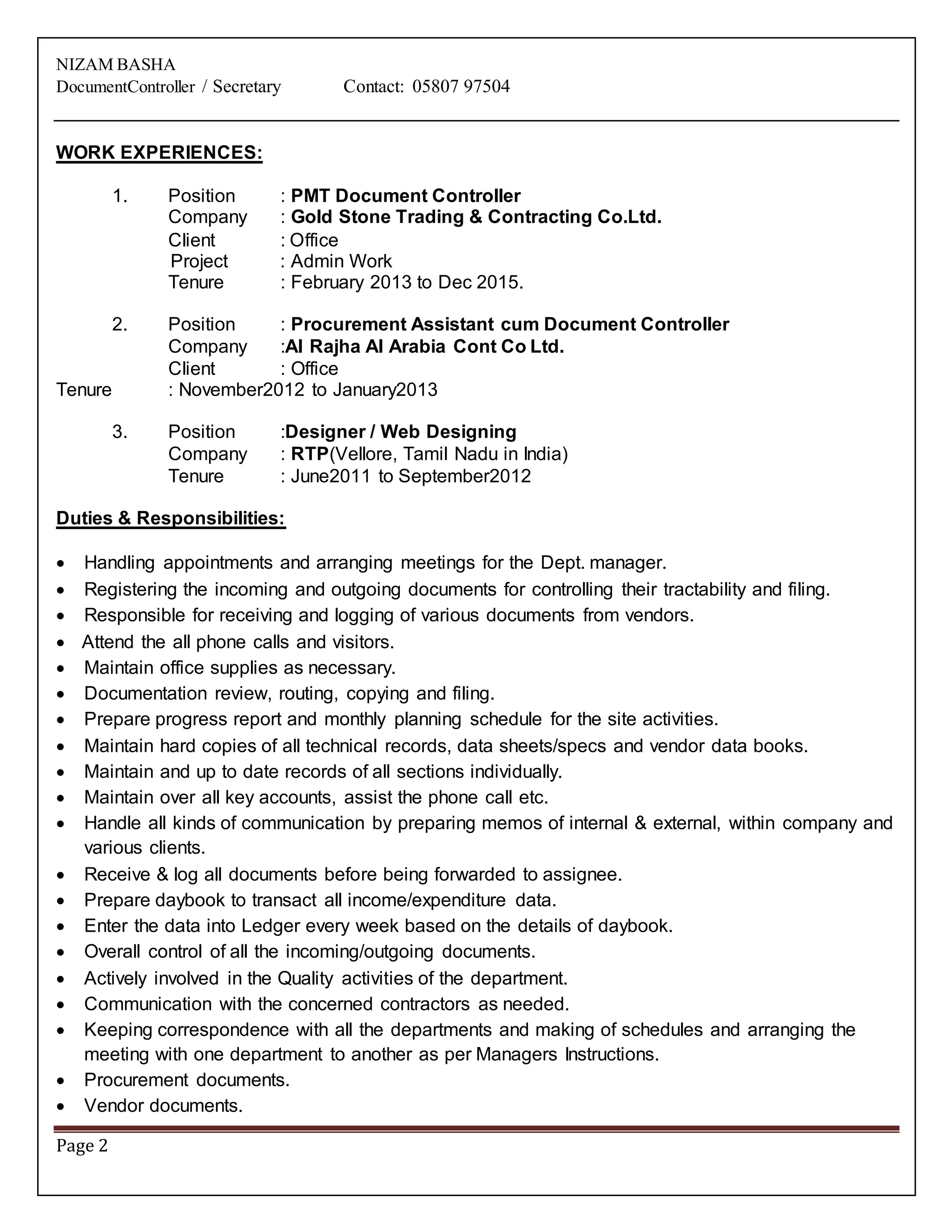nizam basha cv (2) | DOCX