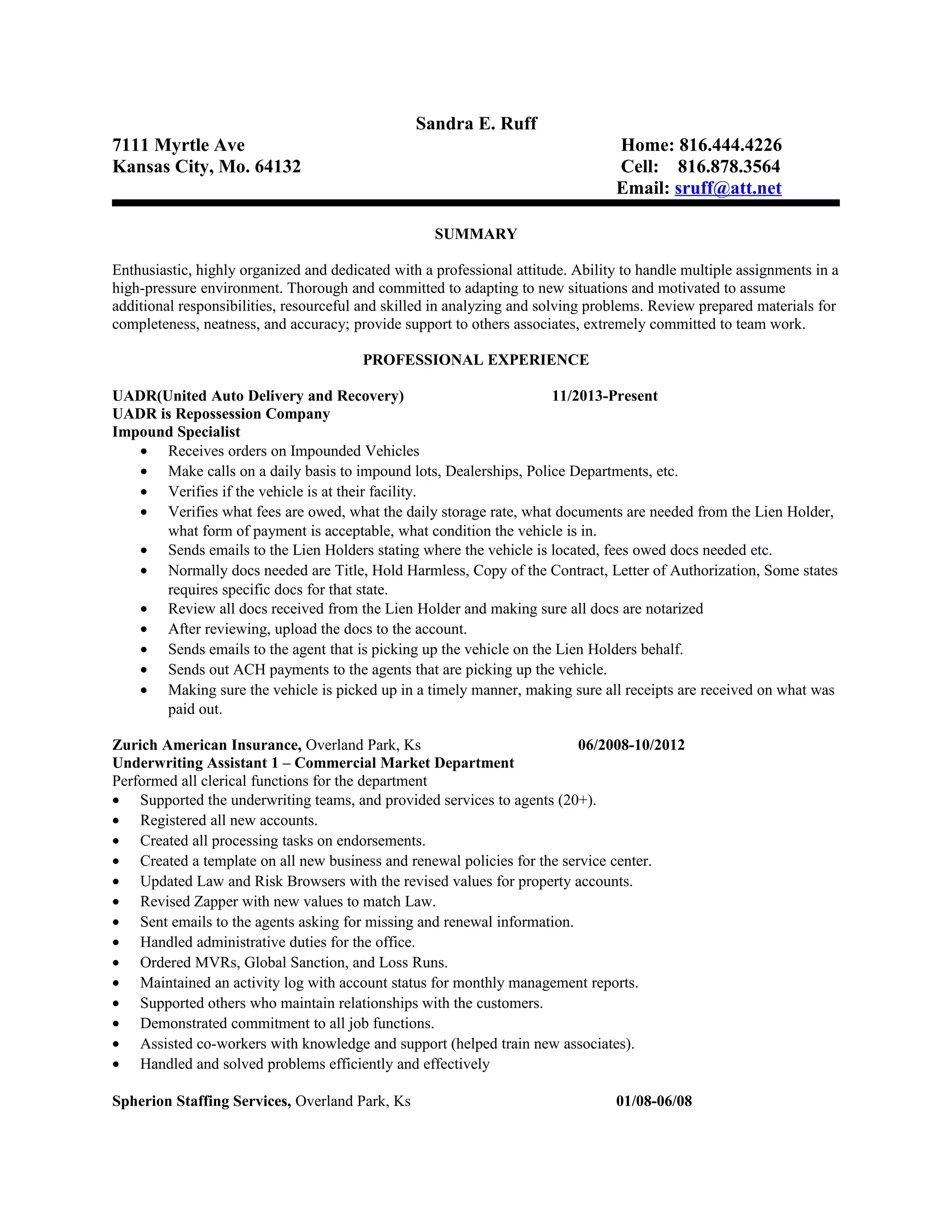Sandy's Resume-2 | DOC