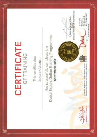 DTCM Certificate