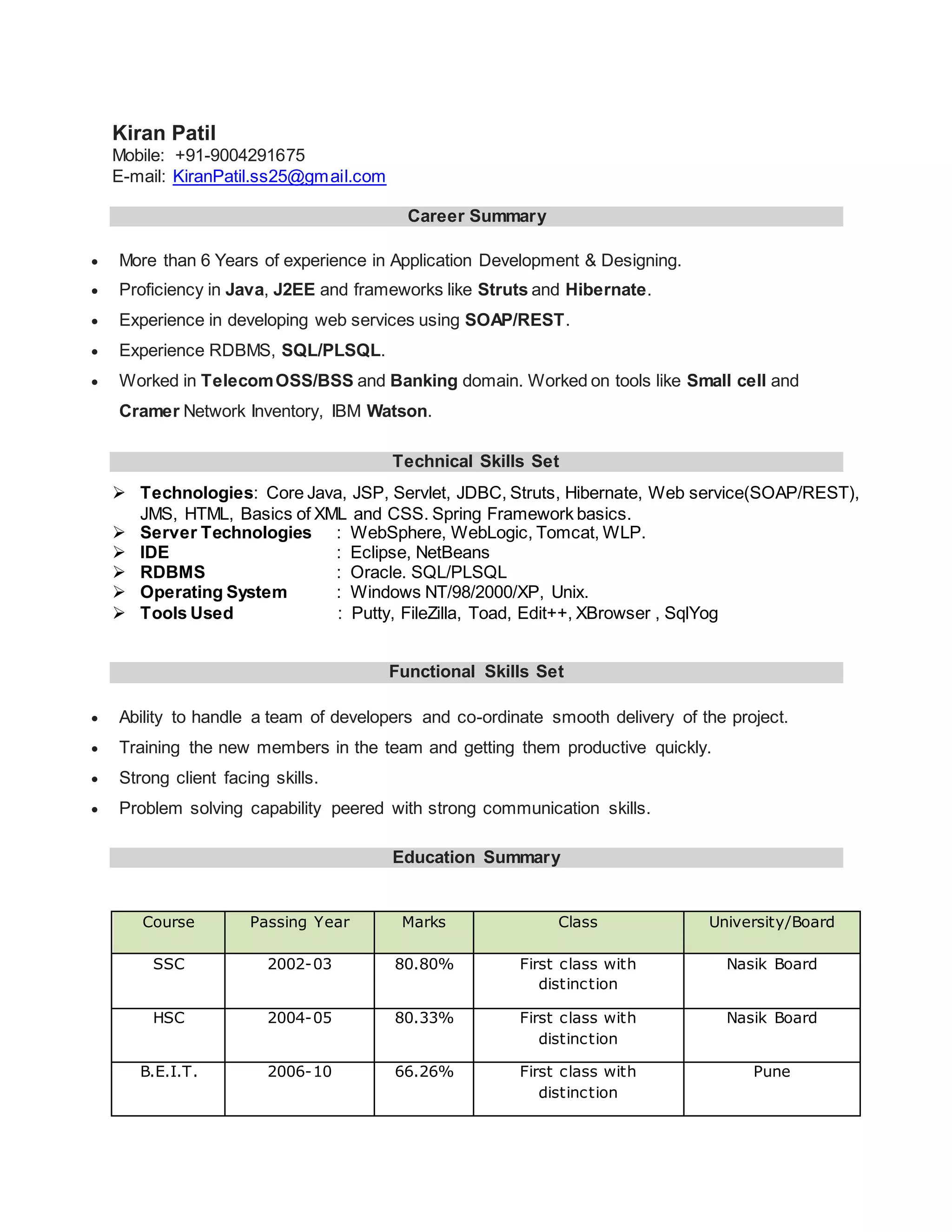 Kiran_Patil_JavaDeveloper | DOCX