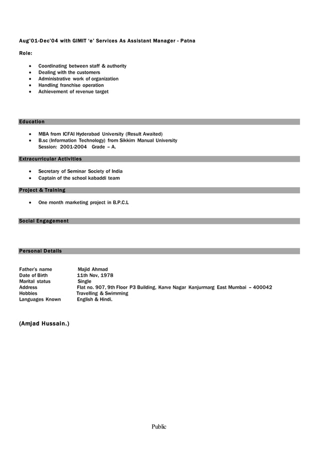 Amjad Updated CV | PDF