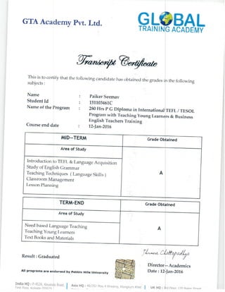 Paiker -Certificate-GTA | PDF