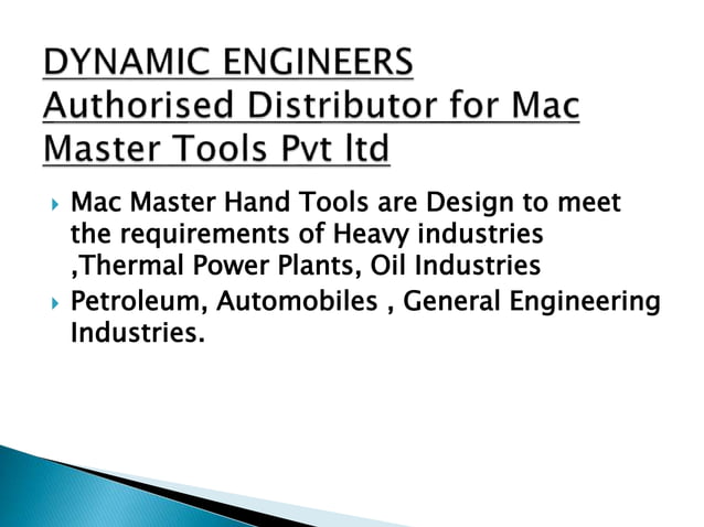 Dynamic Engineers product profile | PPT