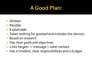 Election Campaign Planning-Research and Targeting | PPTX