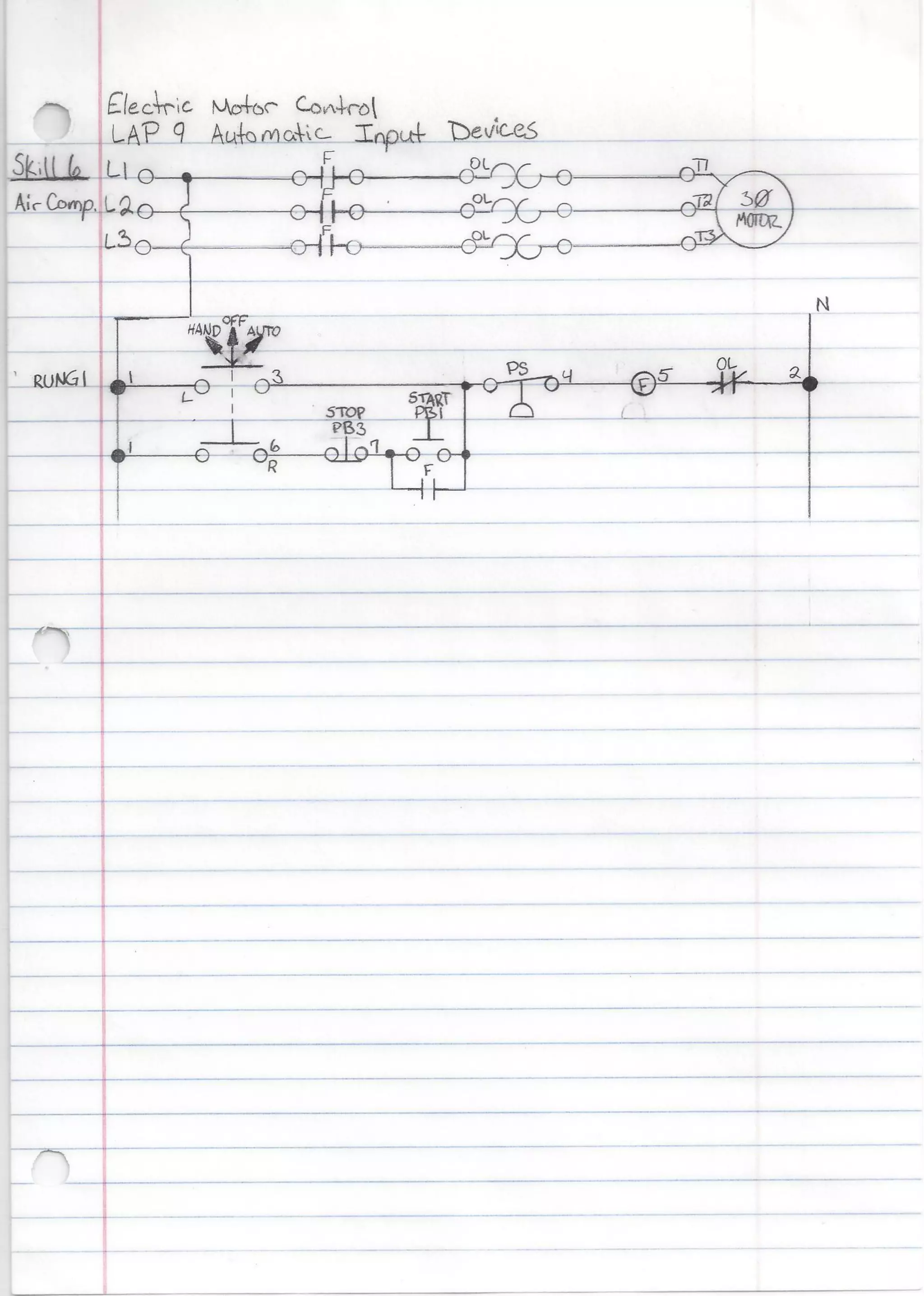 Motor Control Wire Diagram 5 | PDF