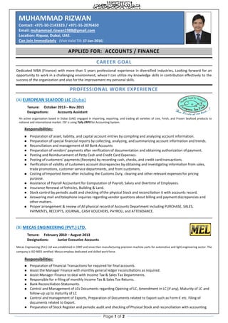 RIZWAN (RESUME) | PDF