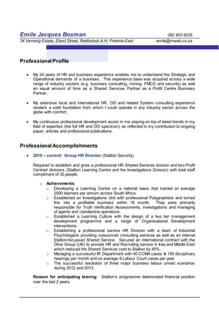 Professional Profile (Emile) (EB 3.081214) | DOCX