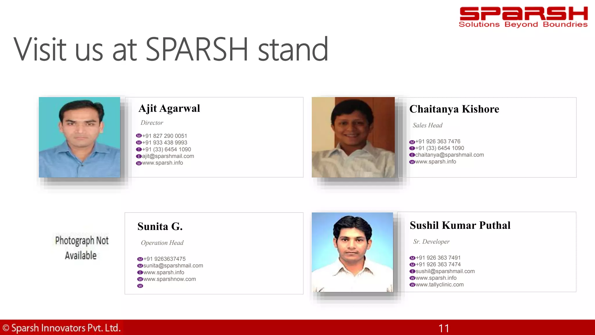 Company Presentation Sparsh Innovators | PPT
