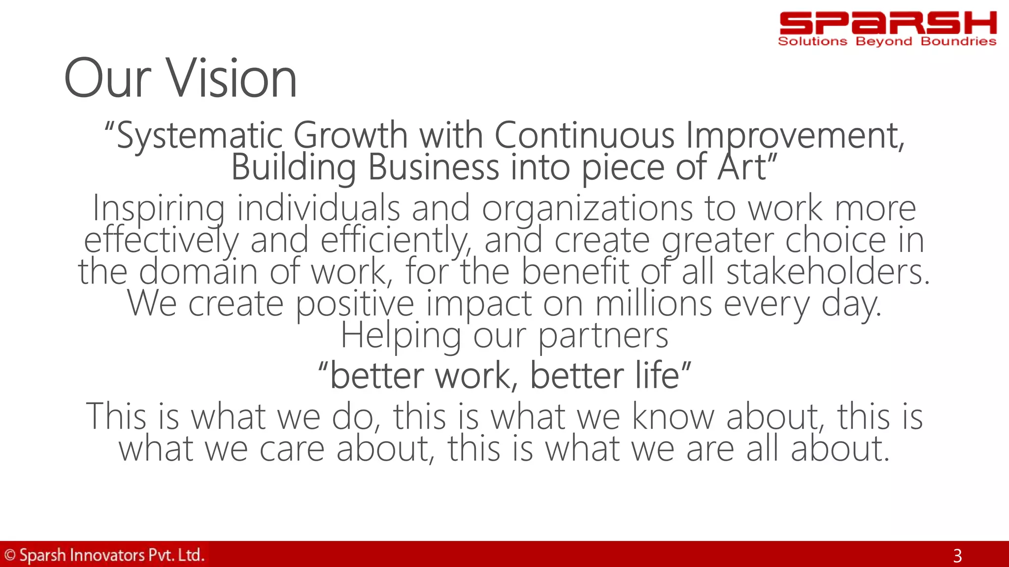 Company Presentation Sparsh Innovators | PDF