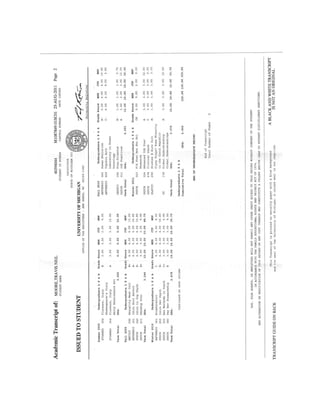 U of M Official Transcript | PDF