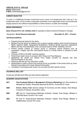 Sreekanta Dhar (Resume) | DOCX