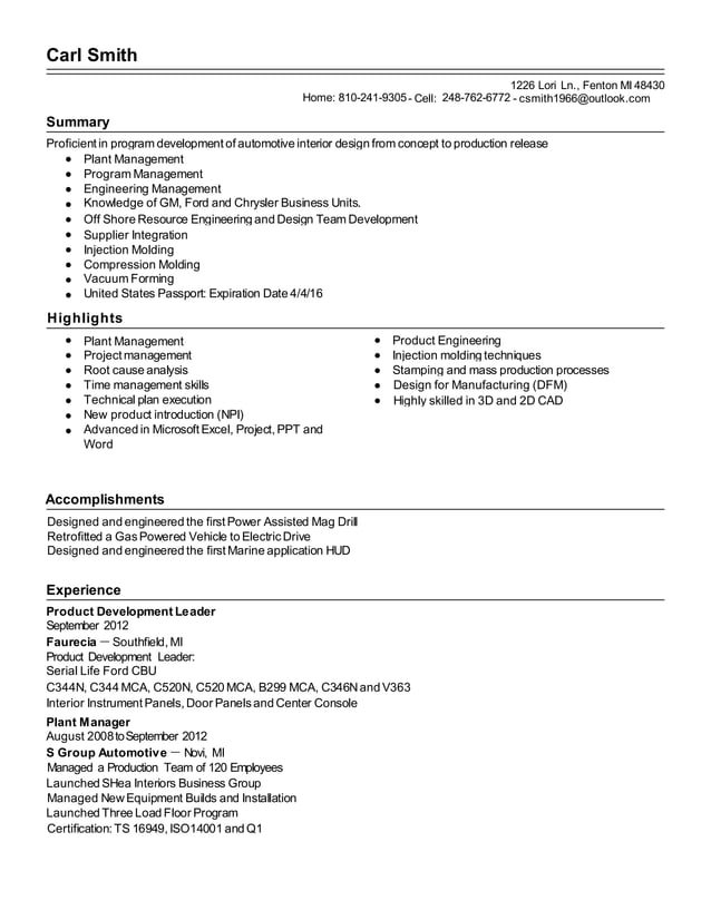 Carl_Smith_Resume_3 | PDF