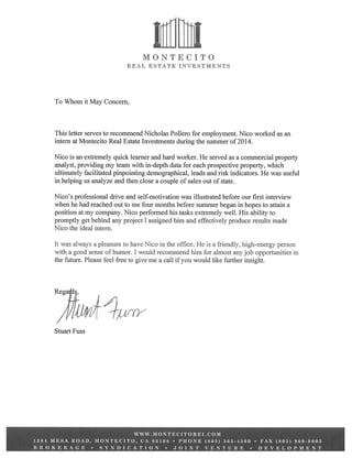 MREI Letter of Recommendation | PDF