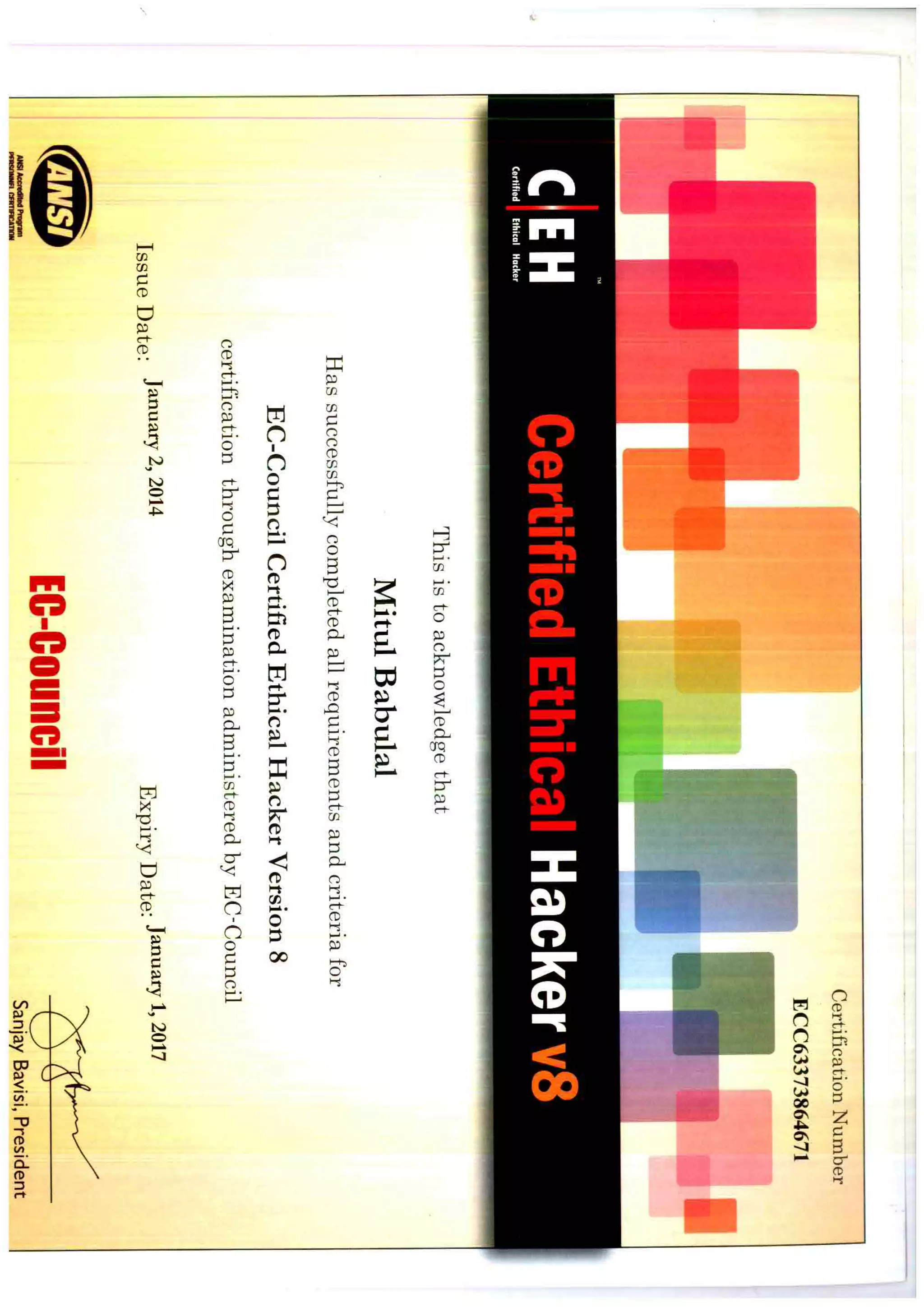CEH CERTIFICATE | PDF