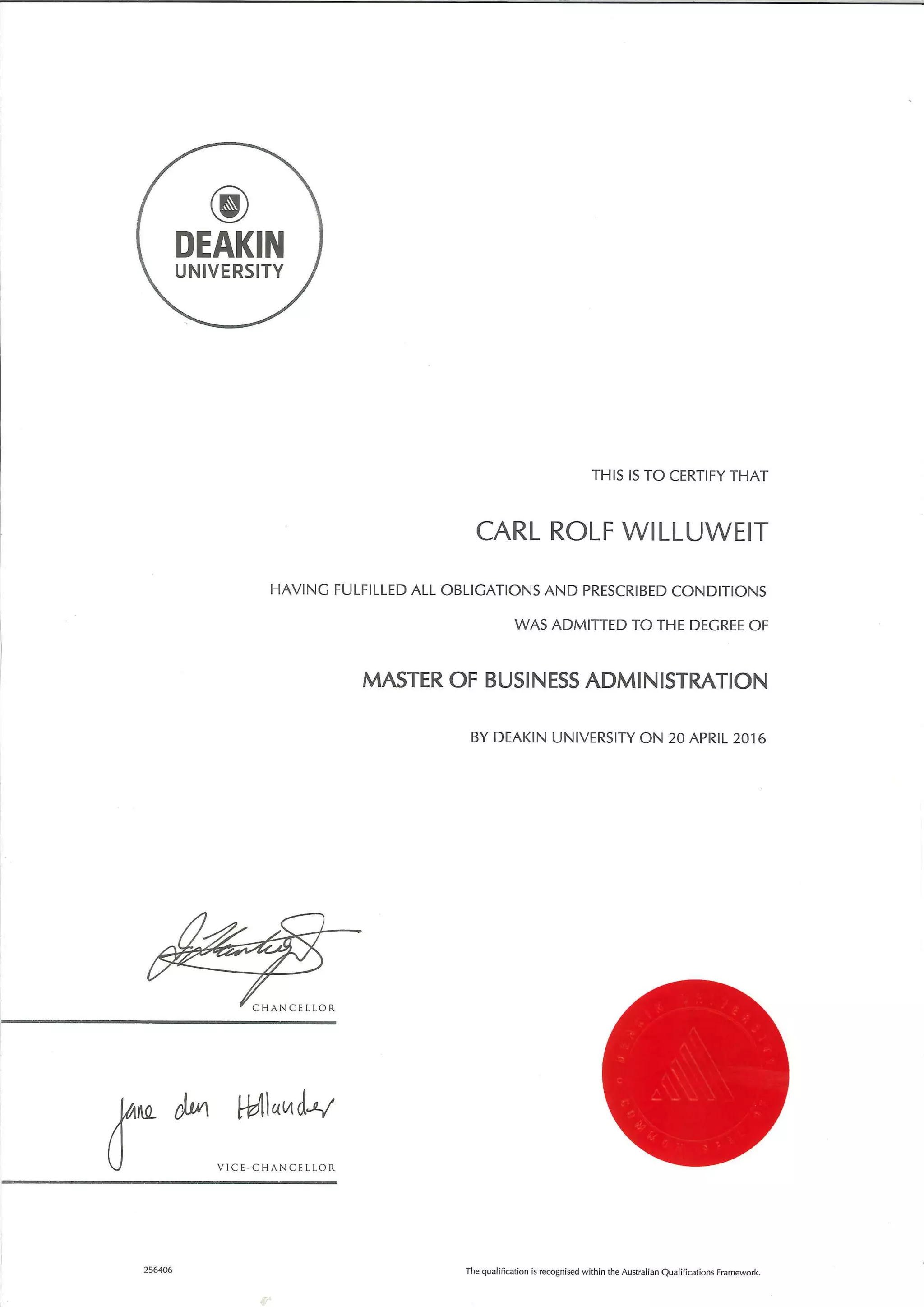 MBA Certificate | PDF