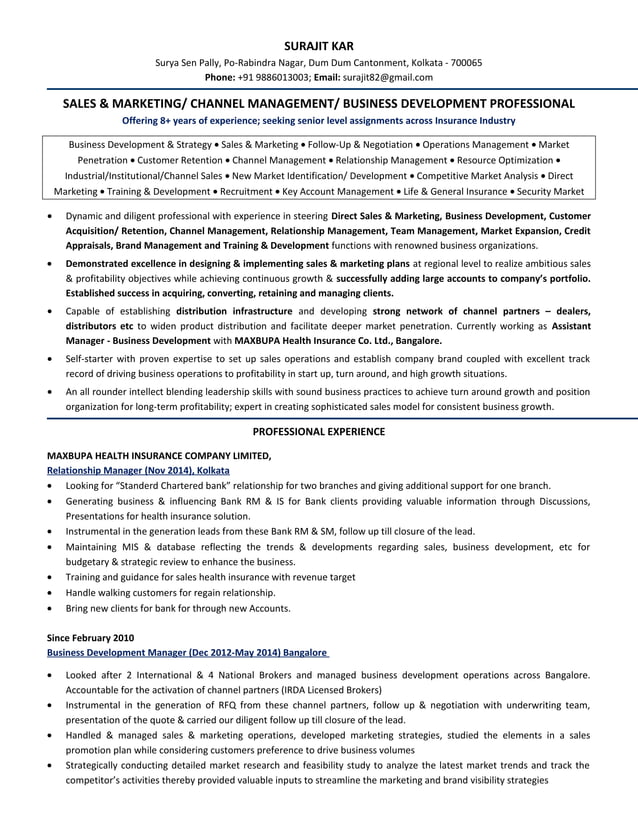 SK Resume | DOC | Sales | Business