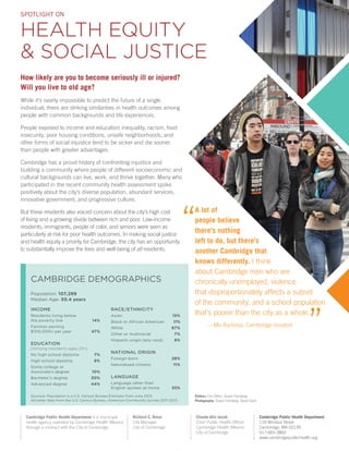 2015 Cambridge Public Health Department Bulletin | PDF