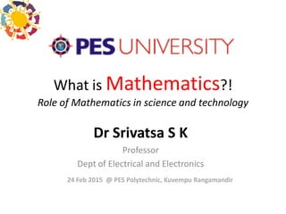 What is Mathematics | PPT