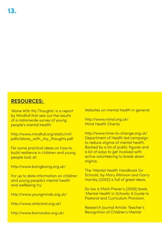 FINAL PRINTED MH IN SCHOOLS BOOKLET K.SLATER | PDF