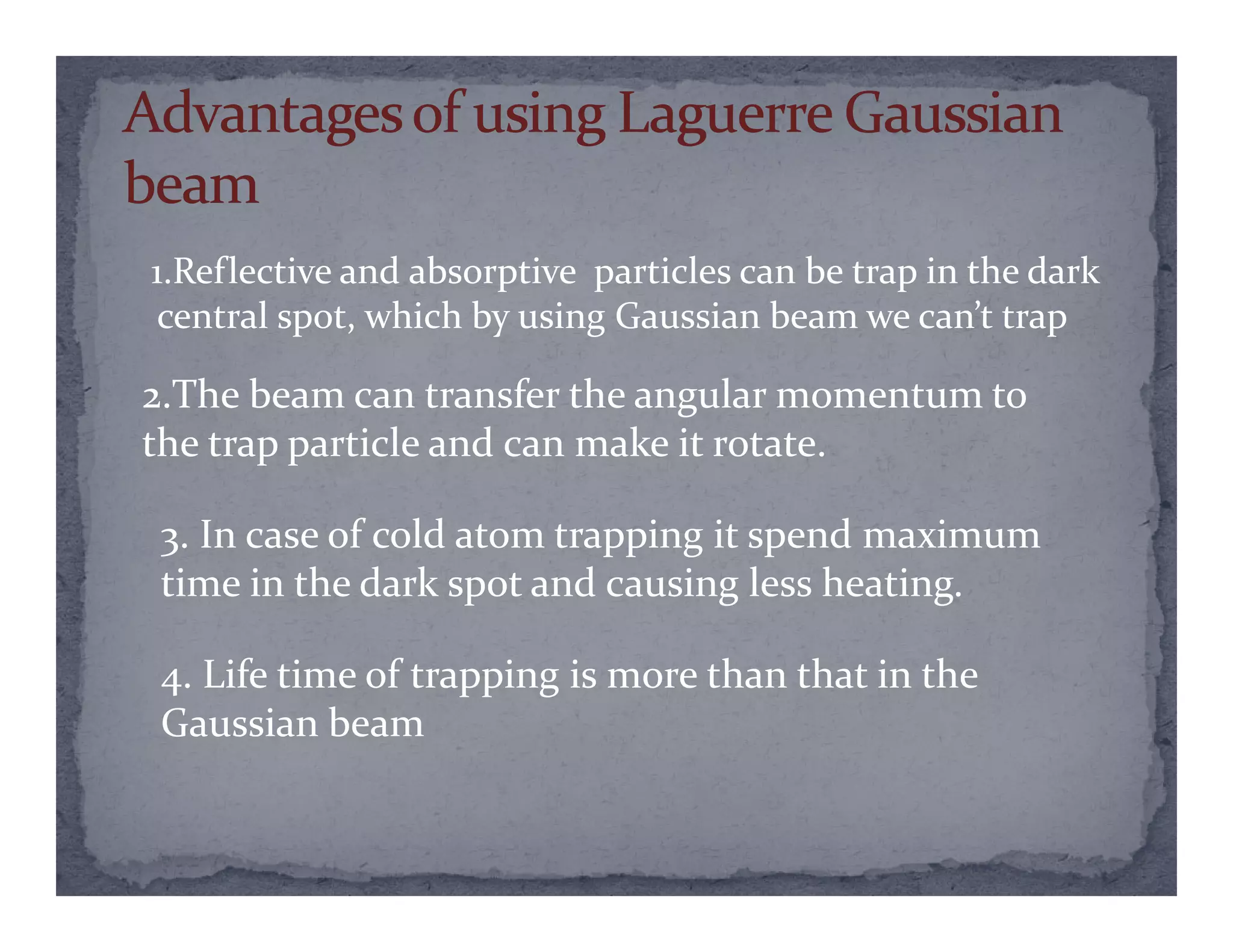 Laguerre-gaussian beam generation application | PDF