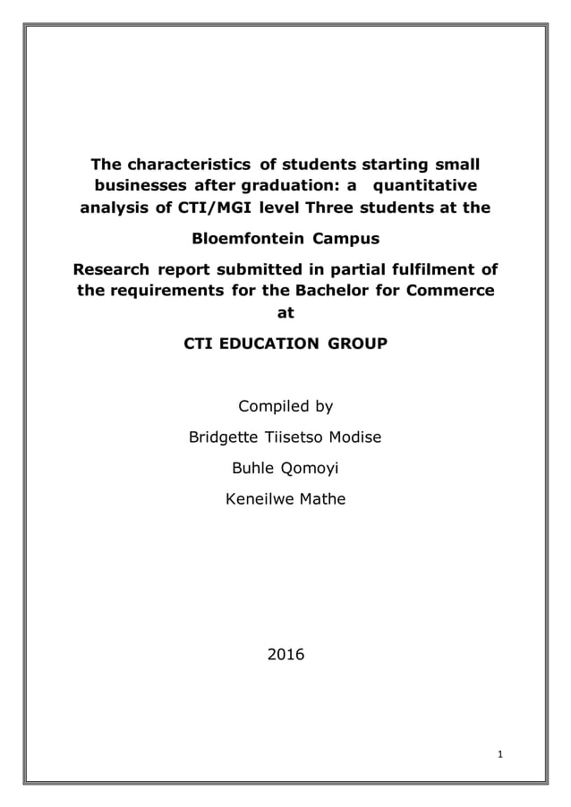 Research Proposal. Group 1 - Copy | DOCX | Career Advice | Careers