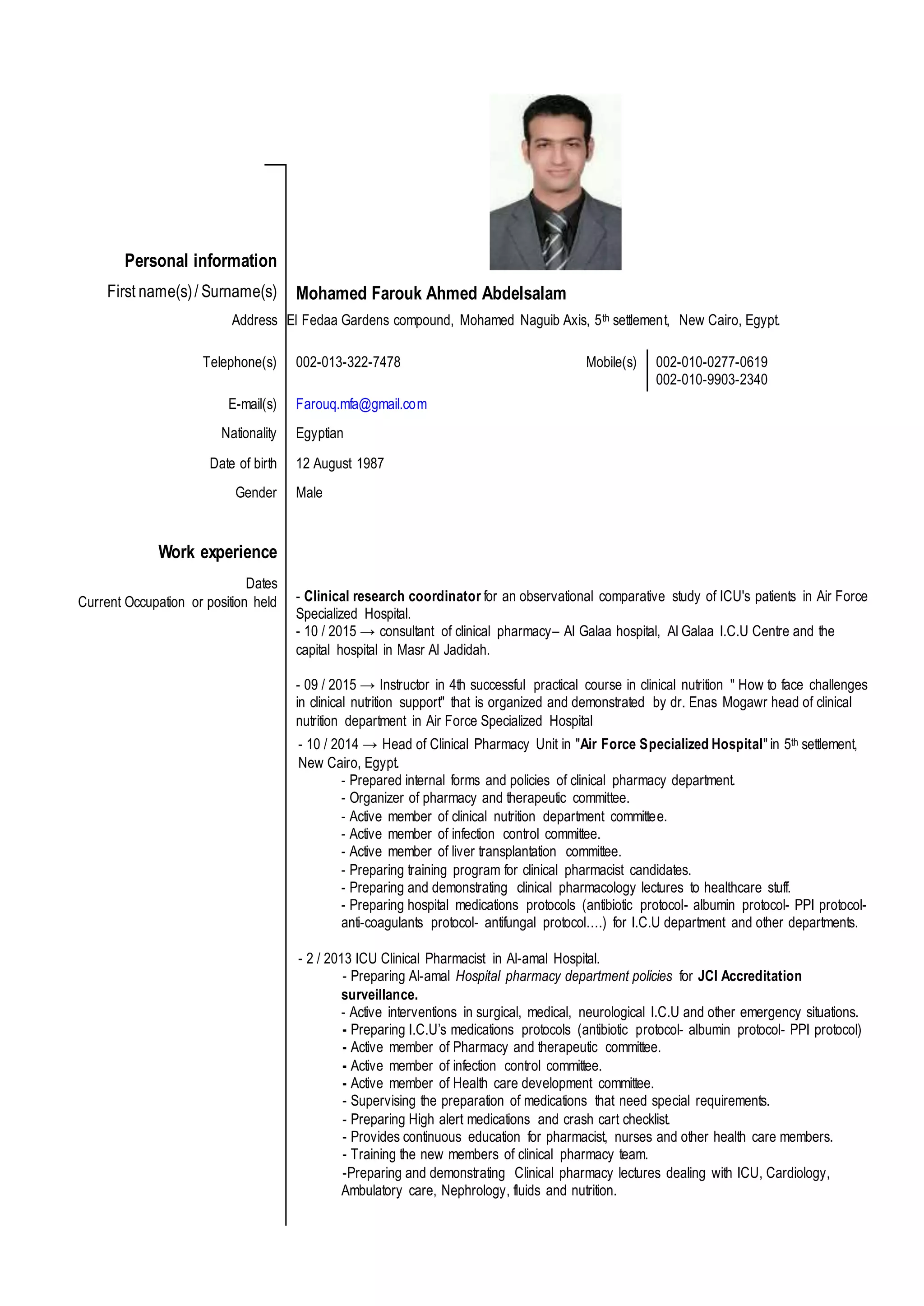 Cover letter and CV | DOCX | Healthcare Industry | Industries