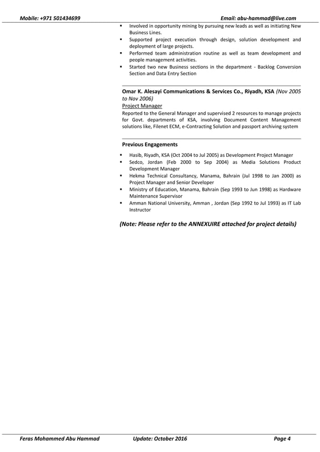 Resume - Feras Mohammed Abu Hammad | PDF