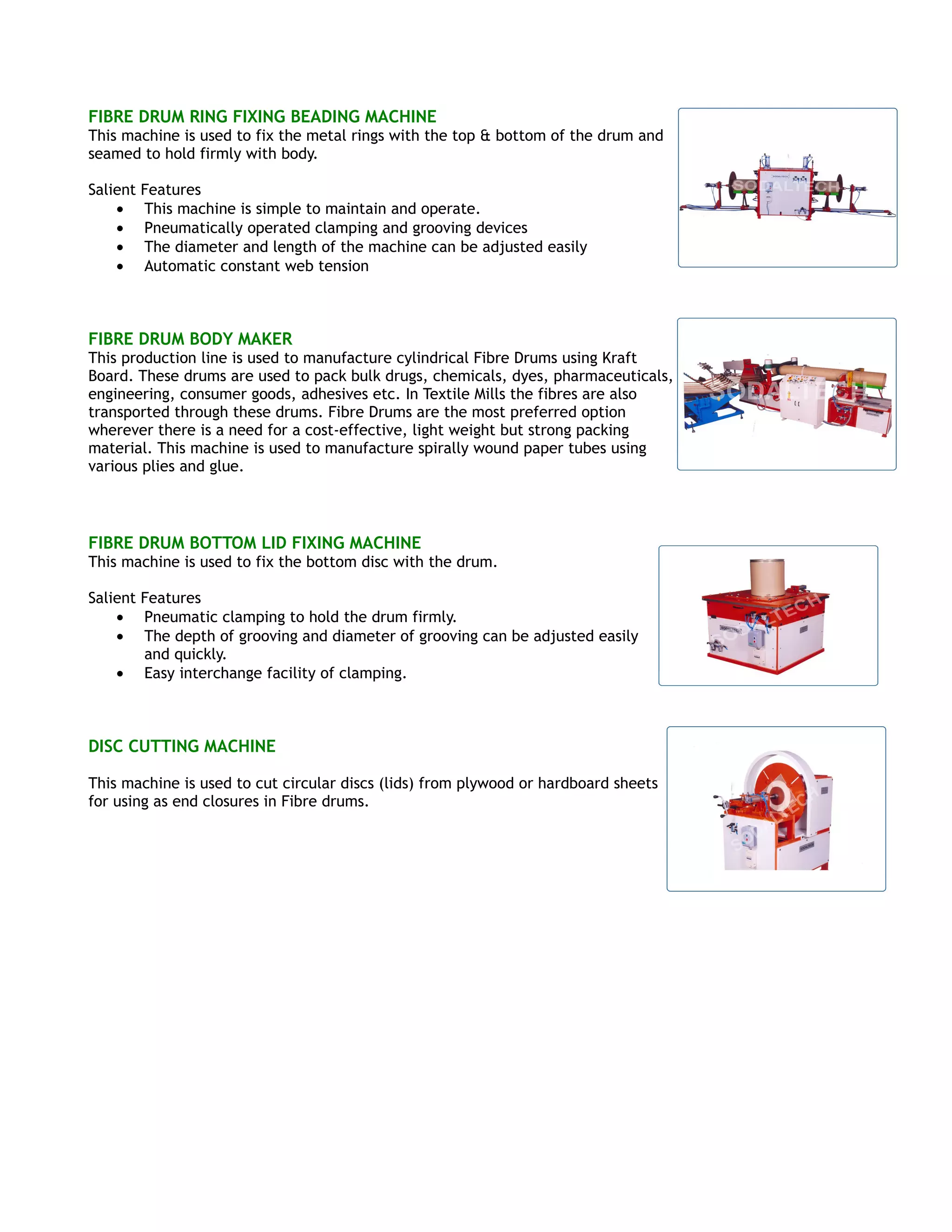 MACHINES-DESCRIPTIONS | PDF