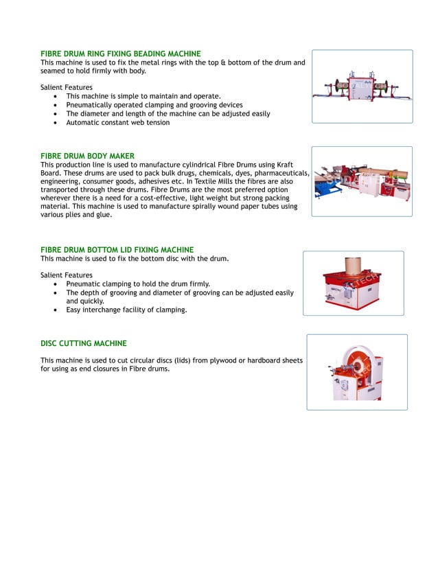 MACHINES-DESCRIPTIONS | PDF
