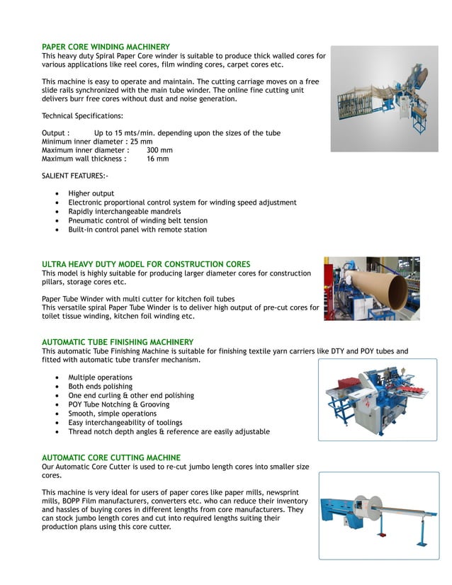 MACHINES-DESCRIPTIONS | PDF