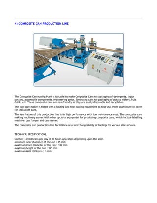 MACHINES-DESCRIPTIONS | PDF