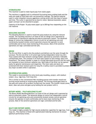 MACHINES-DESCRIPTIONS | PDF