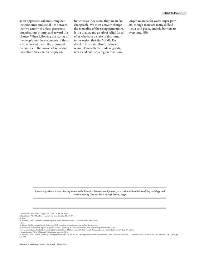 A Cold Peace: The Future of the Israeli-Egyptian Relationship | PDF