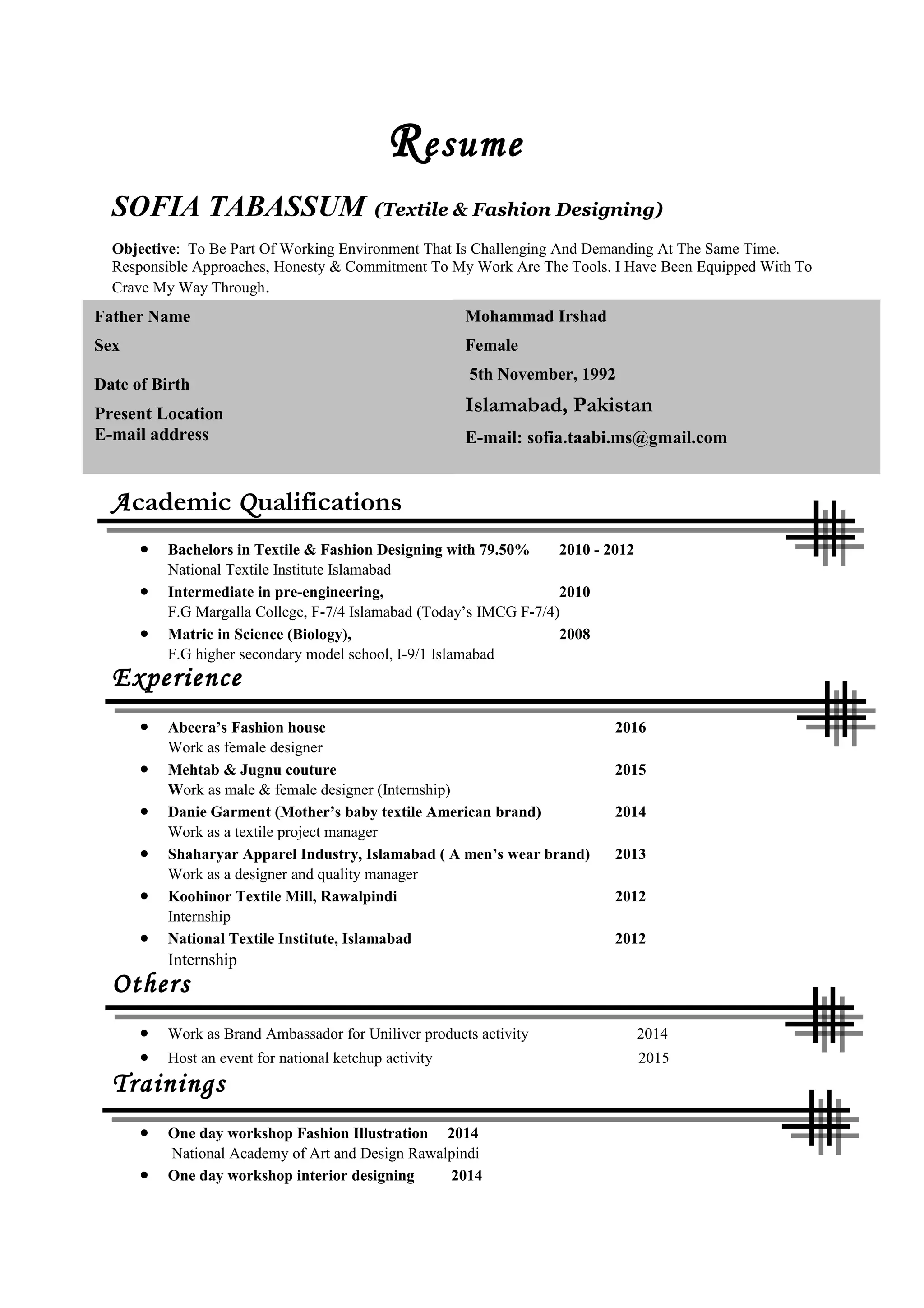 sofia's new CV(1)(1) | DOC | Careers