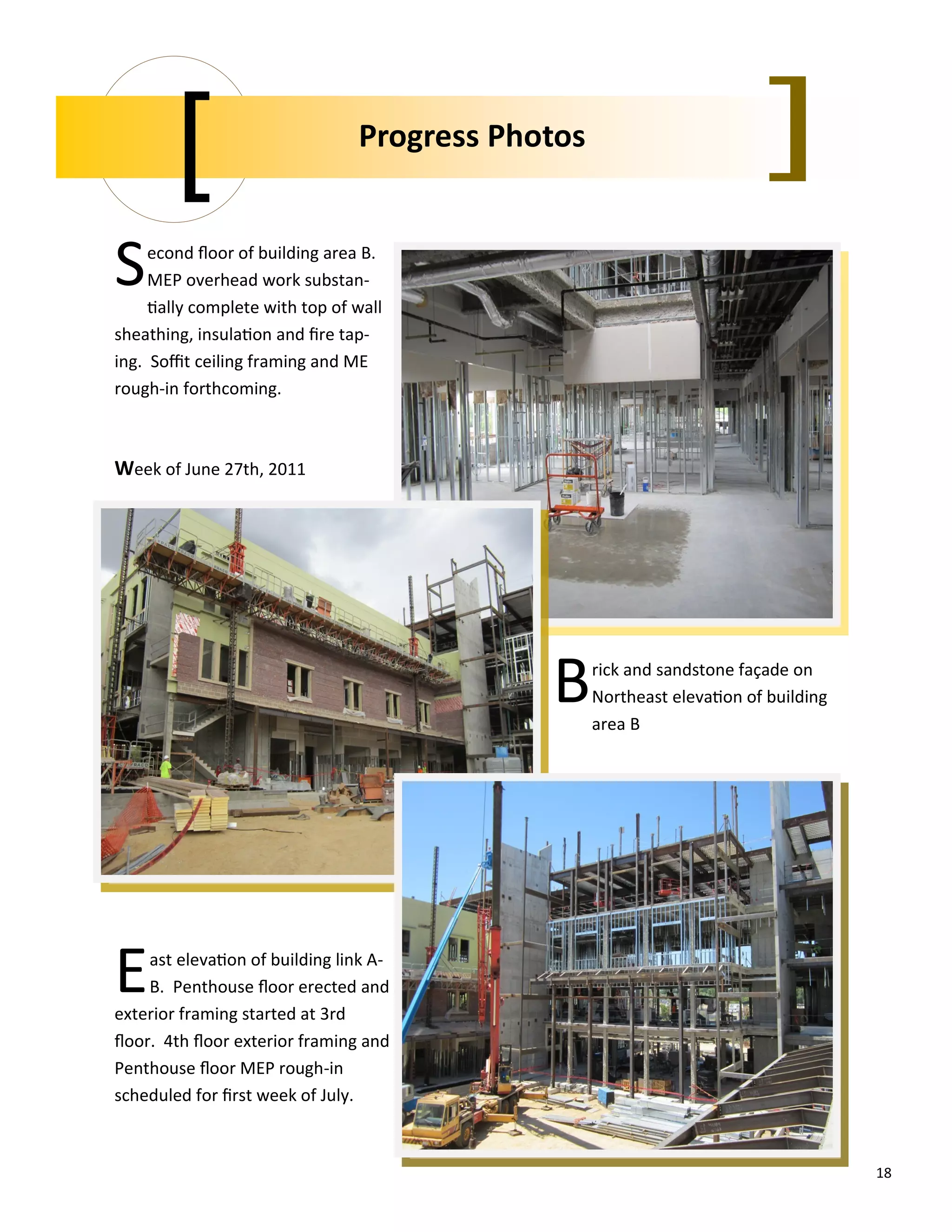 Construction Monthly Progress Report - June 2011 | PDF
