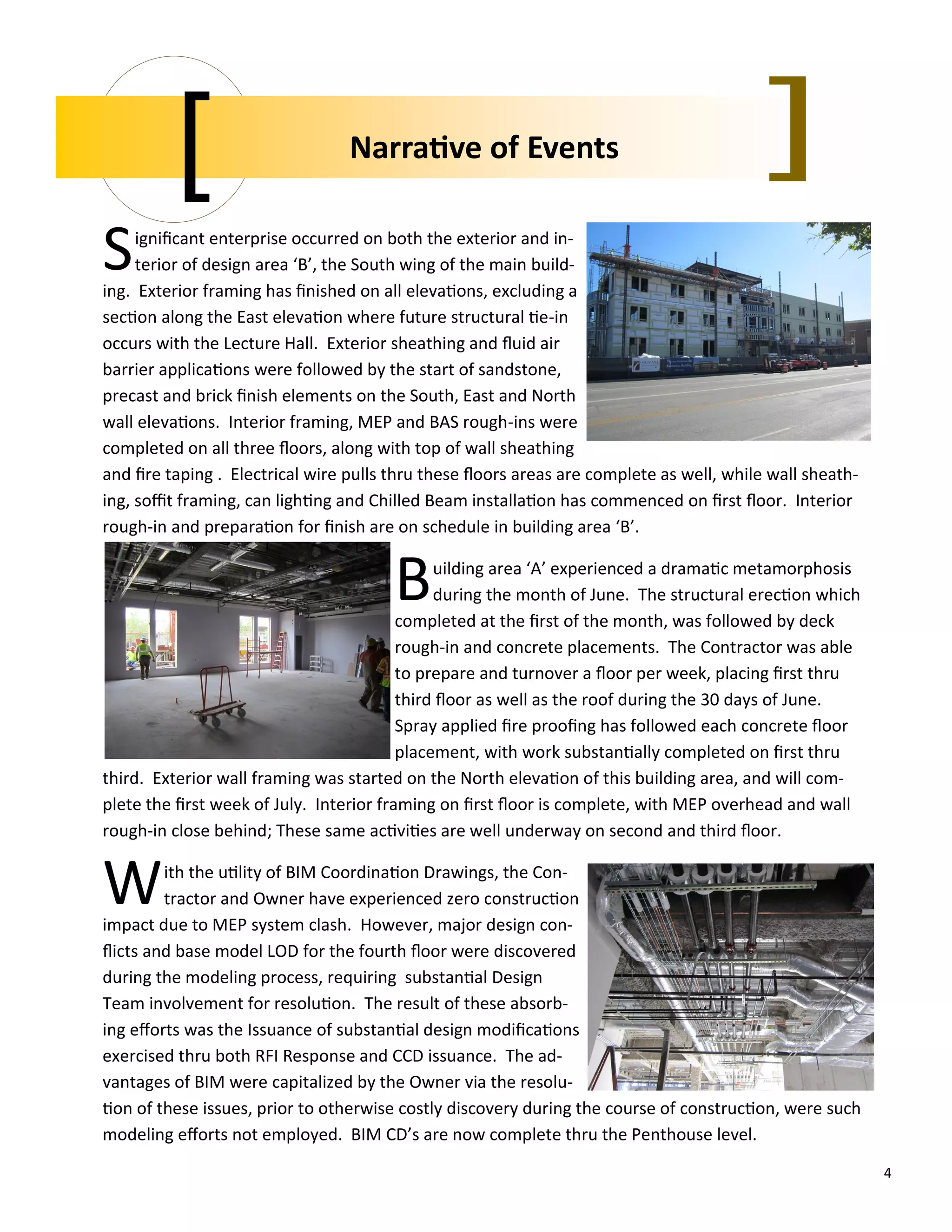 Construction Monthly Progress Report - June 2011 | PDF
