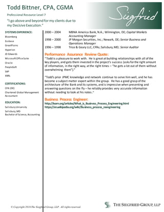 Bittner_Todd_Profile_GENERAL | DOCX | Business Accounting & Finance ...