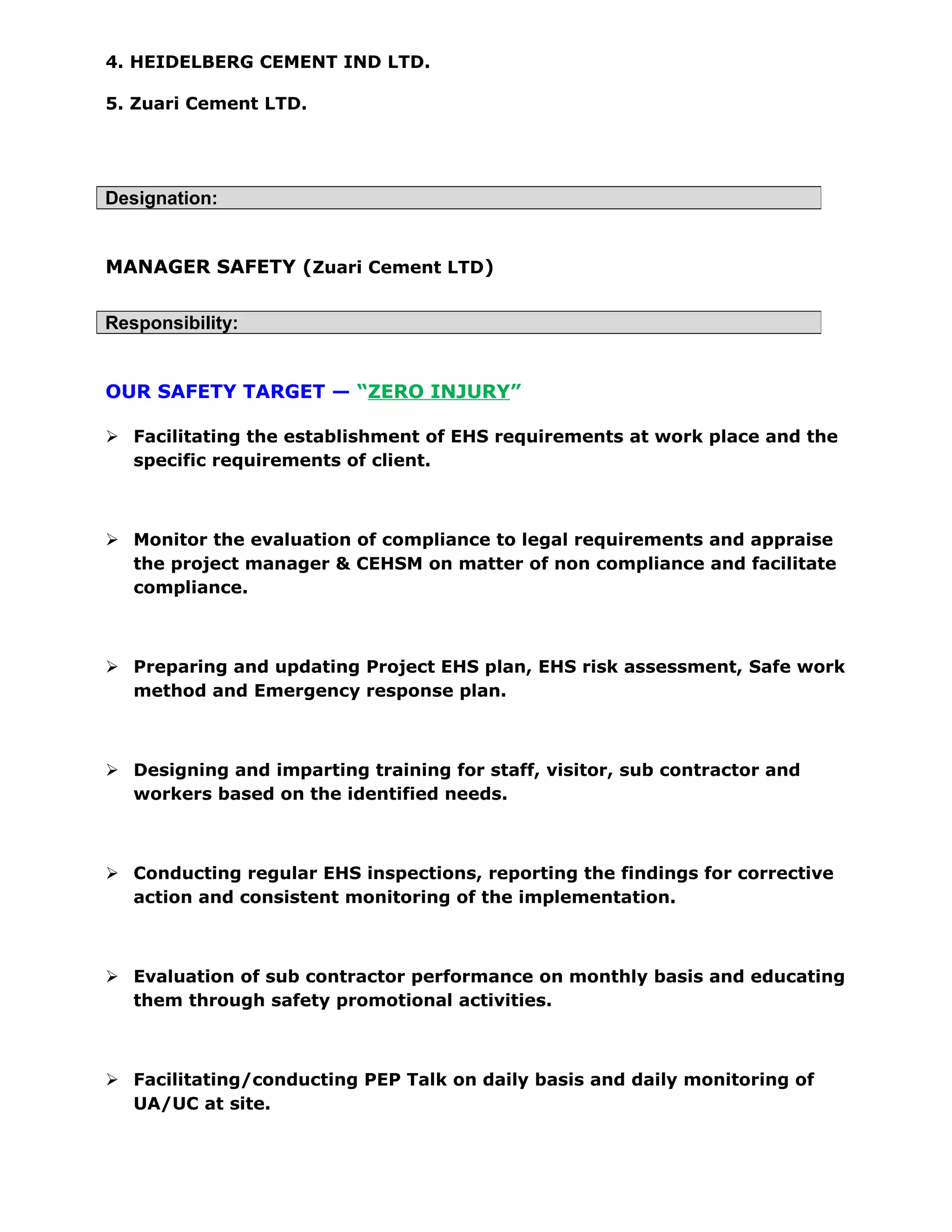 CURRICULUM VITAE | DOC | First Aid | Injuries