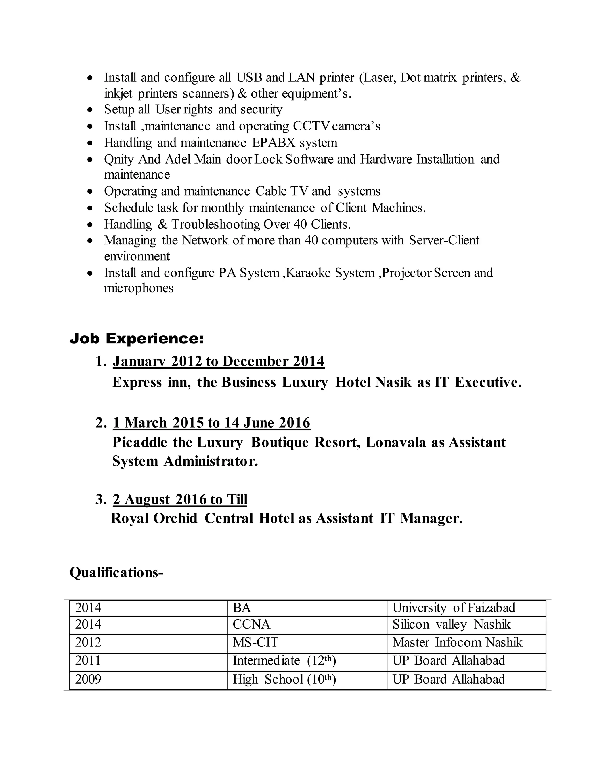 Aftab IT CV | PDF